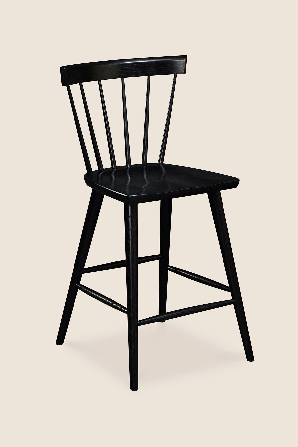 Boston Stool - Black Red Oak
